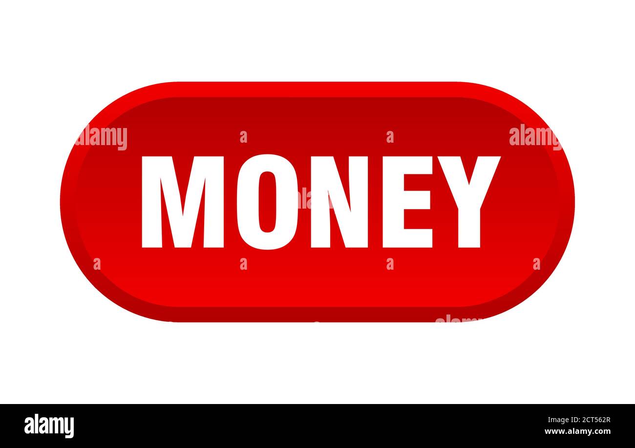 money button. rounded sign isolated on white background Stock Vector ...