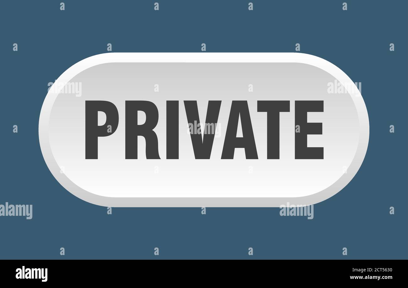 private button. rounded sign isolated on white background Stock Vector ...