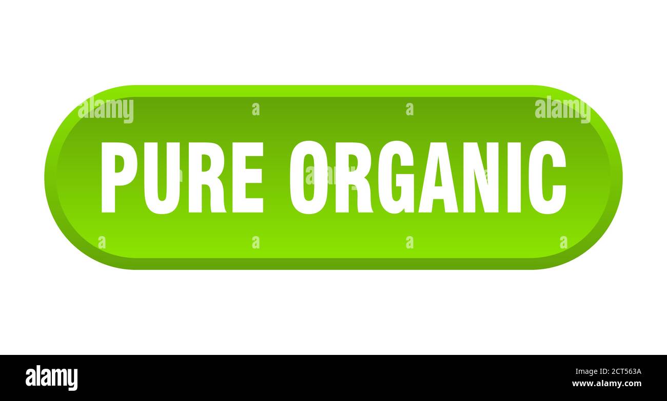 pure organic button. rounded sign isolated on white background Stock ...