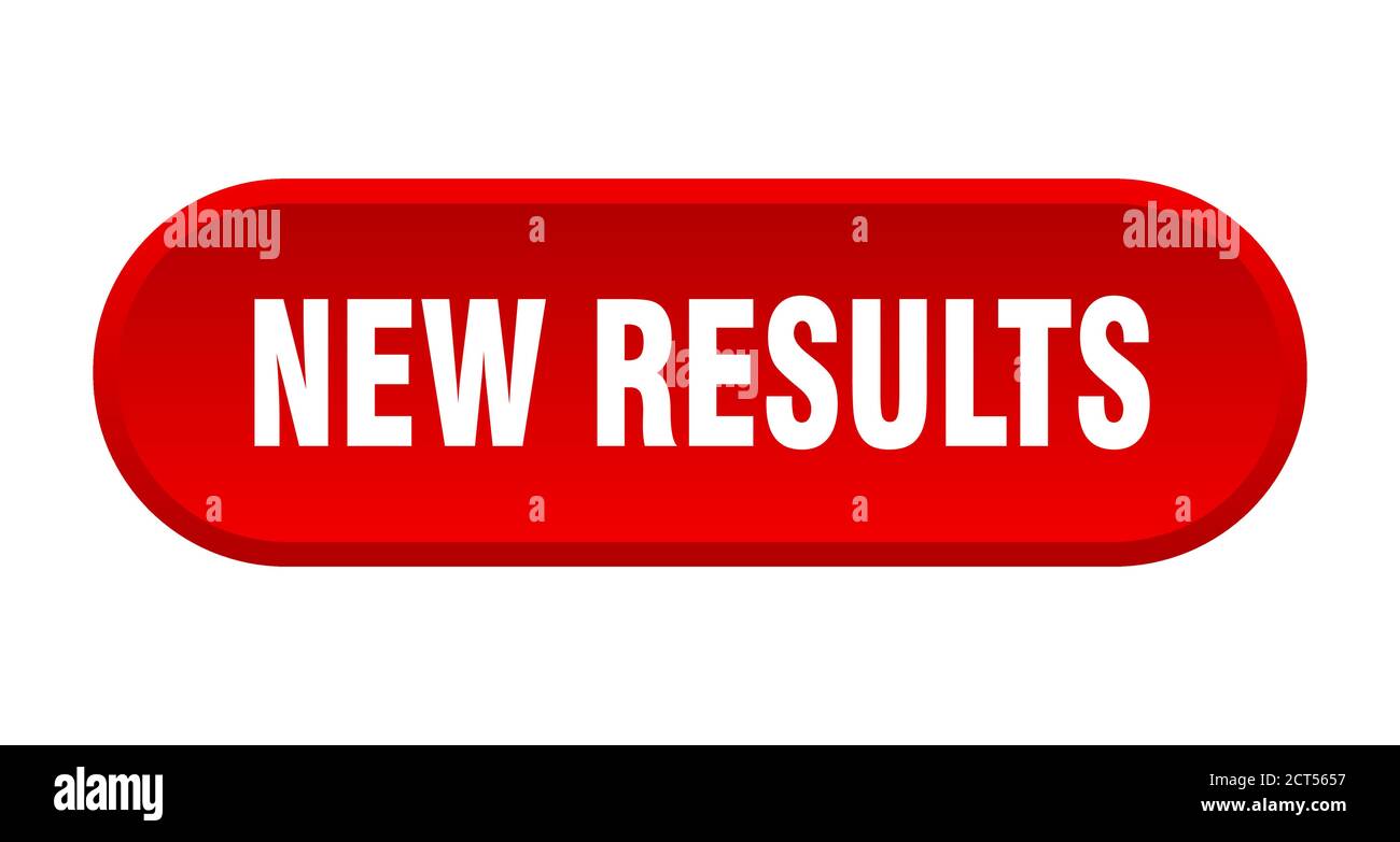 new results button. rounded sign isolated on white background Stock ...
