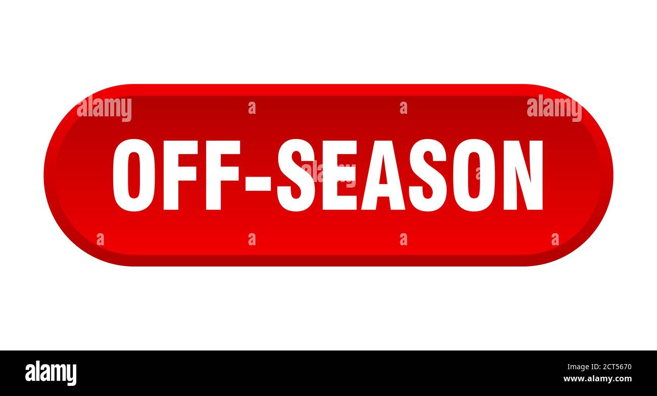 off-season button. rounded sign isolated on white background Stock ...