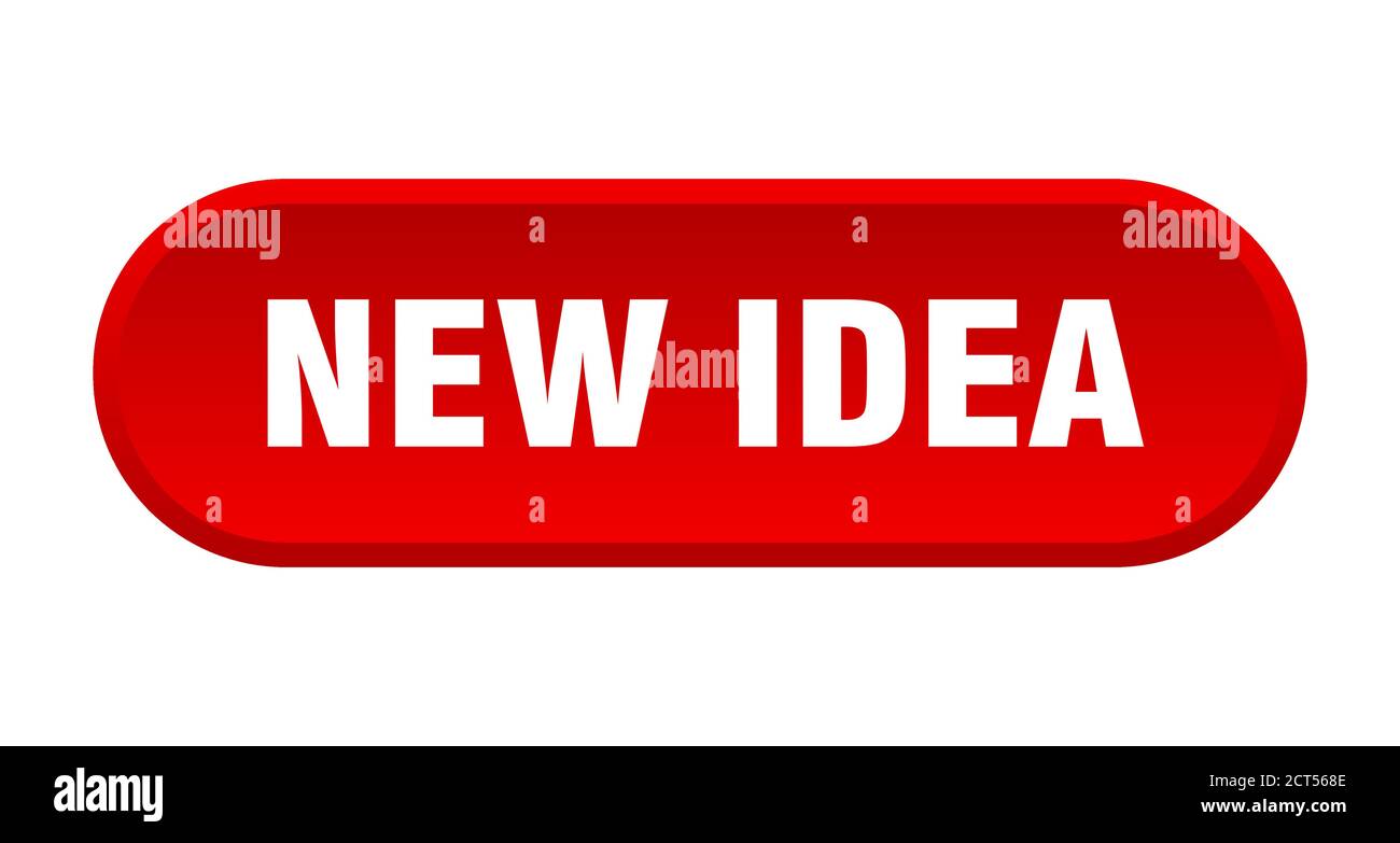 new idea button. rounded sign isolated on white background Stock Vector ...