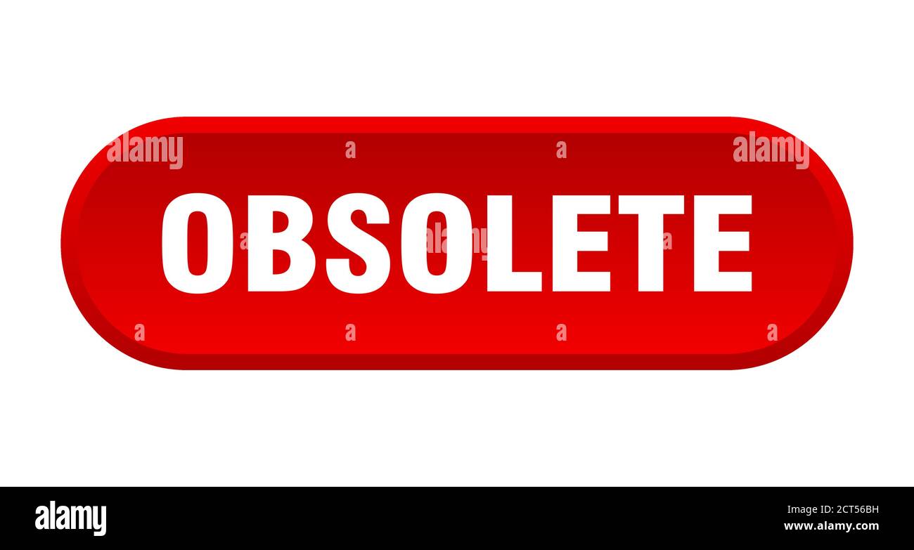obsolete button. rounded sign isolated on white background Stock Vector ...
