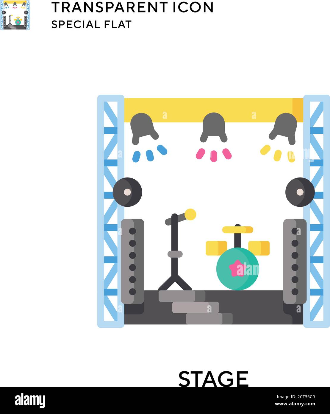 Stage vector icon. Flat style illustration. EPS 10 vector Stock Vector ...