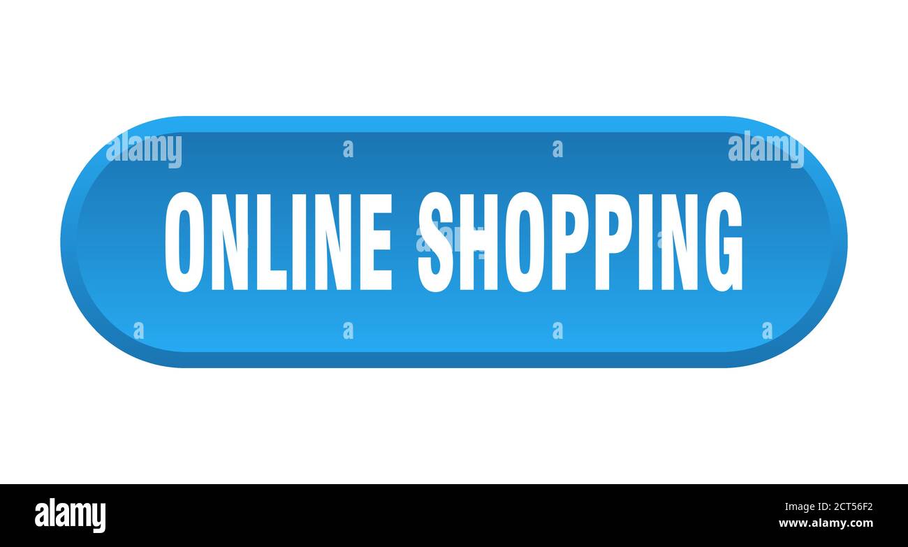 online shopping button. rounded sign isolated on white background Stock ...