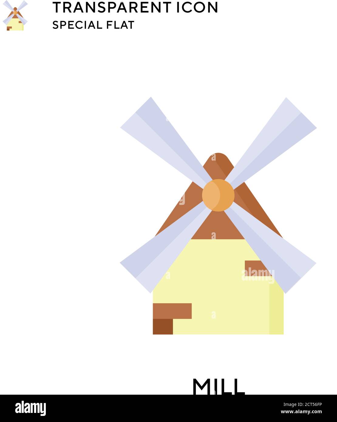 Mill vector icon. Flat style illustration. EPS 10 vector Stock Vector ...