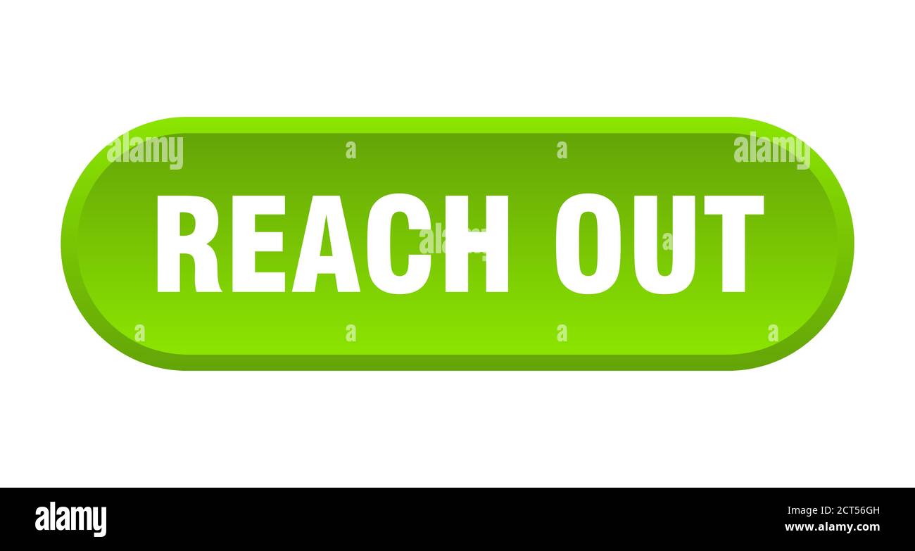 reach out button. rounded sign isolated on white background Stock ...