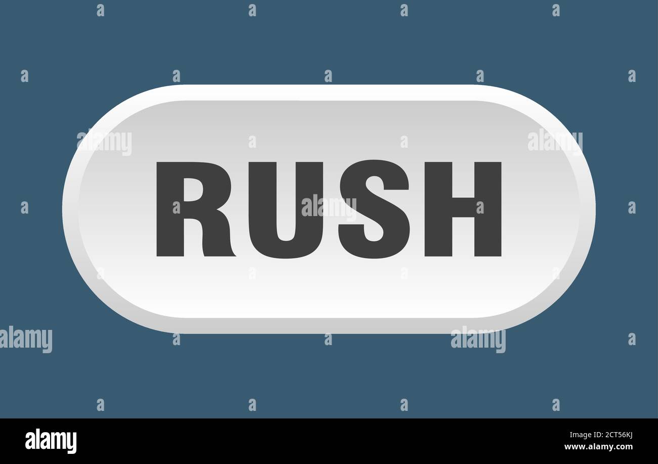 rush button. rounded sign isolated on white background Stock Vector ...