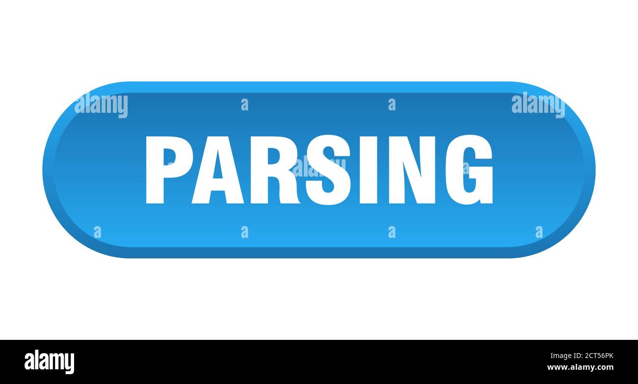 parsing button. rounded sign isolated on white background Stock Vector ...