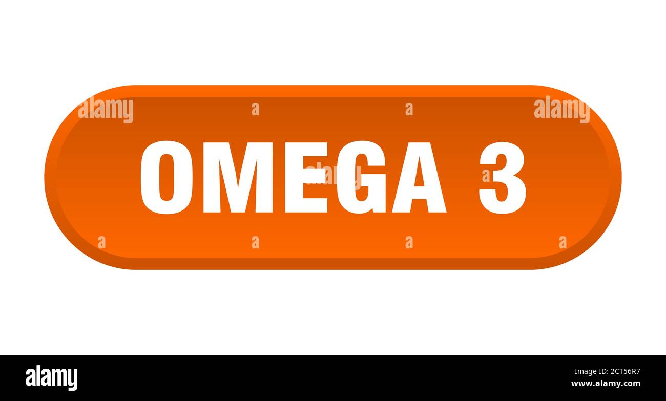 omega 3 button. rounded sign isolated on white background Stock Vector ...