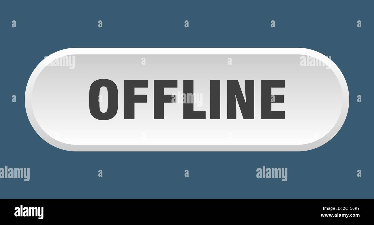 offline button. rounded sign isolated on white background Stock Vector ...