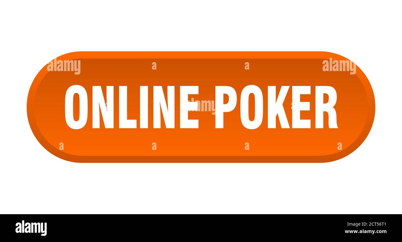 online poker button. rounded sign isolated on white background Stock ...