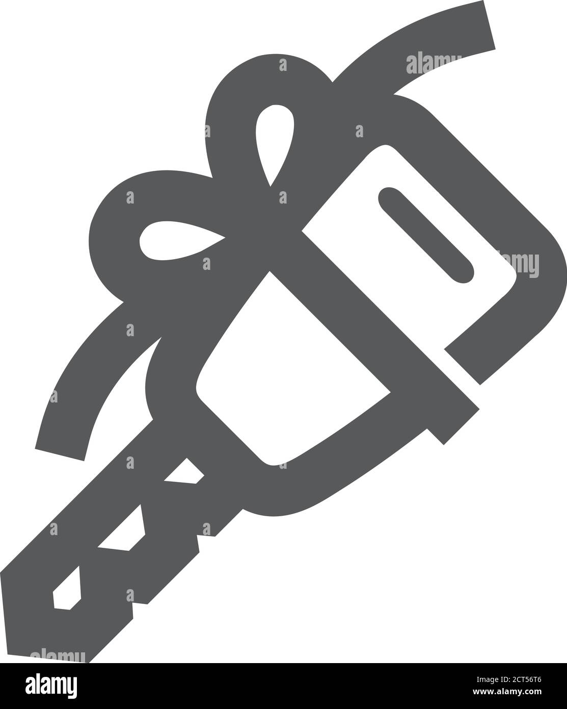 Car key prize icon in thick outline style. Black and white monochrome ...