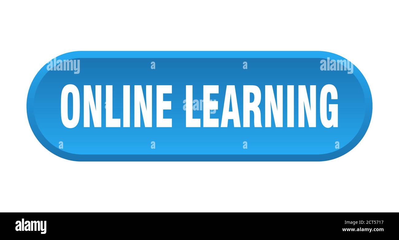 online learning button. rounded sign isolated on white background Stock ...