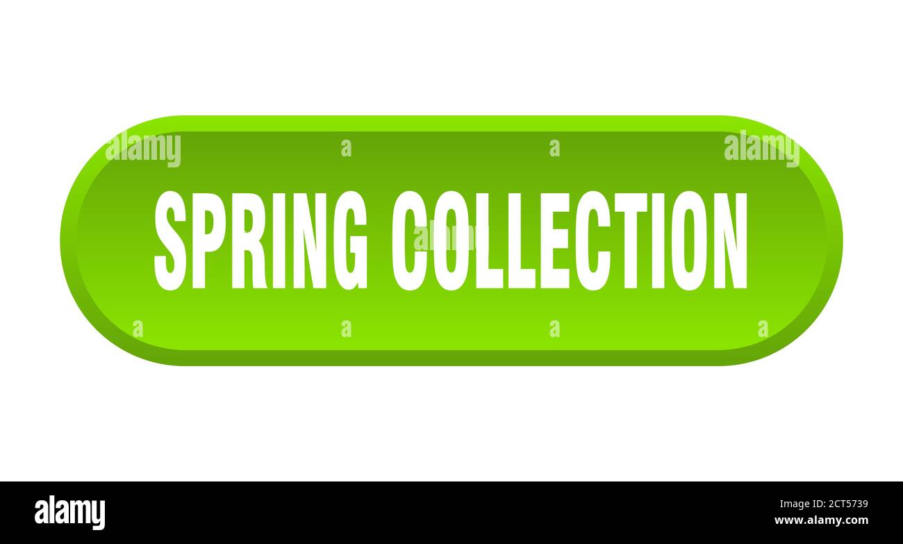 spring collection button. rounded sign isolated on white background ...