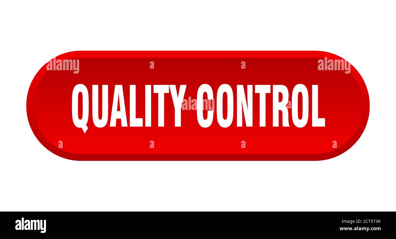 quality control button. rounded sign isolated on white background Stock ...