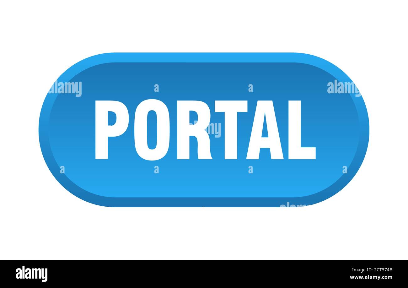 portal button. rounded sign isolated on white background Stock Vector ...