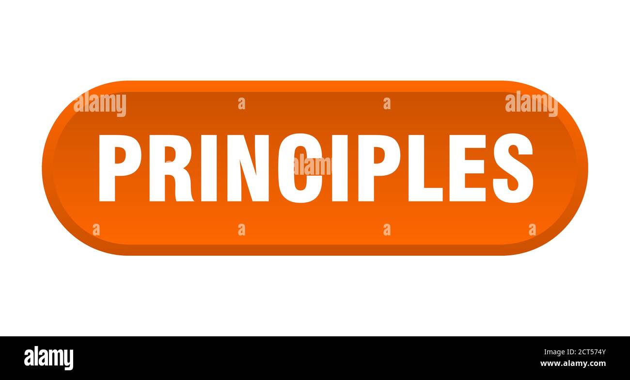 principles button. rounded sign isolated on white background Stock ...