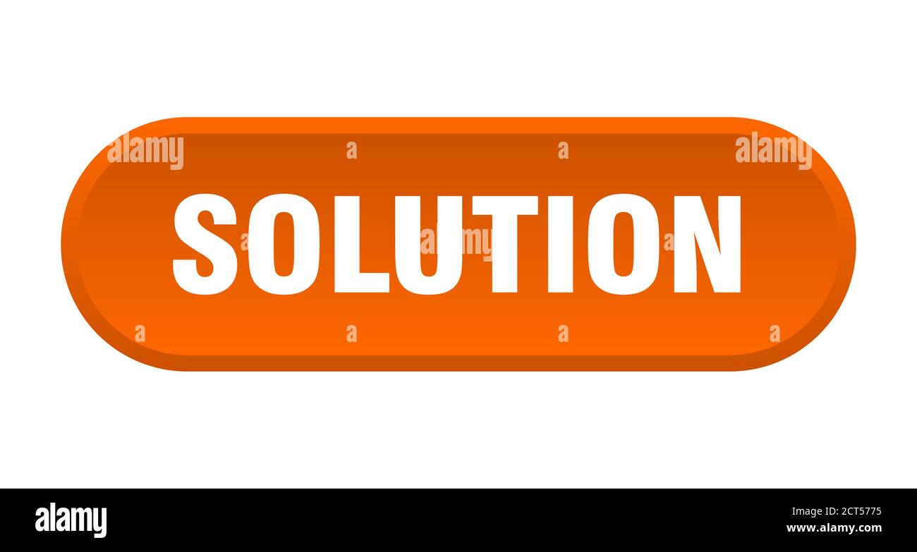 solution button. rounded sign isolated on white background Stock Vector ...