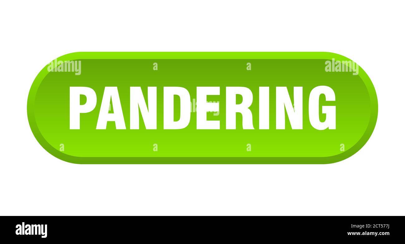 pandering button. rounded sign isolated on white background Stock ...