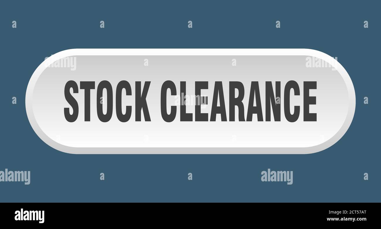 stock clearance button. rounded sign isolated on white background Stock ...
