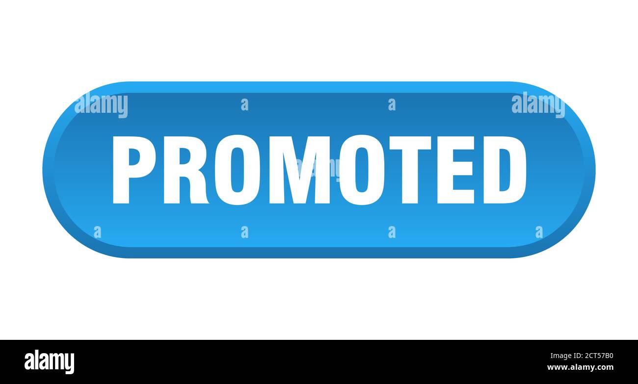 promoted button. rounded sign isolated on white background Stock Vector ...