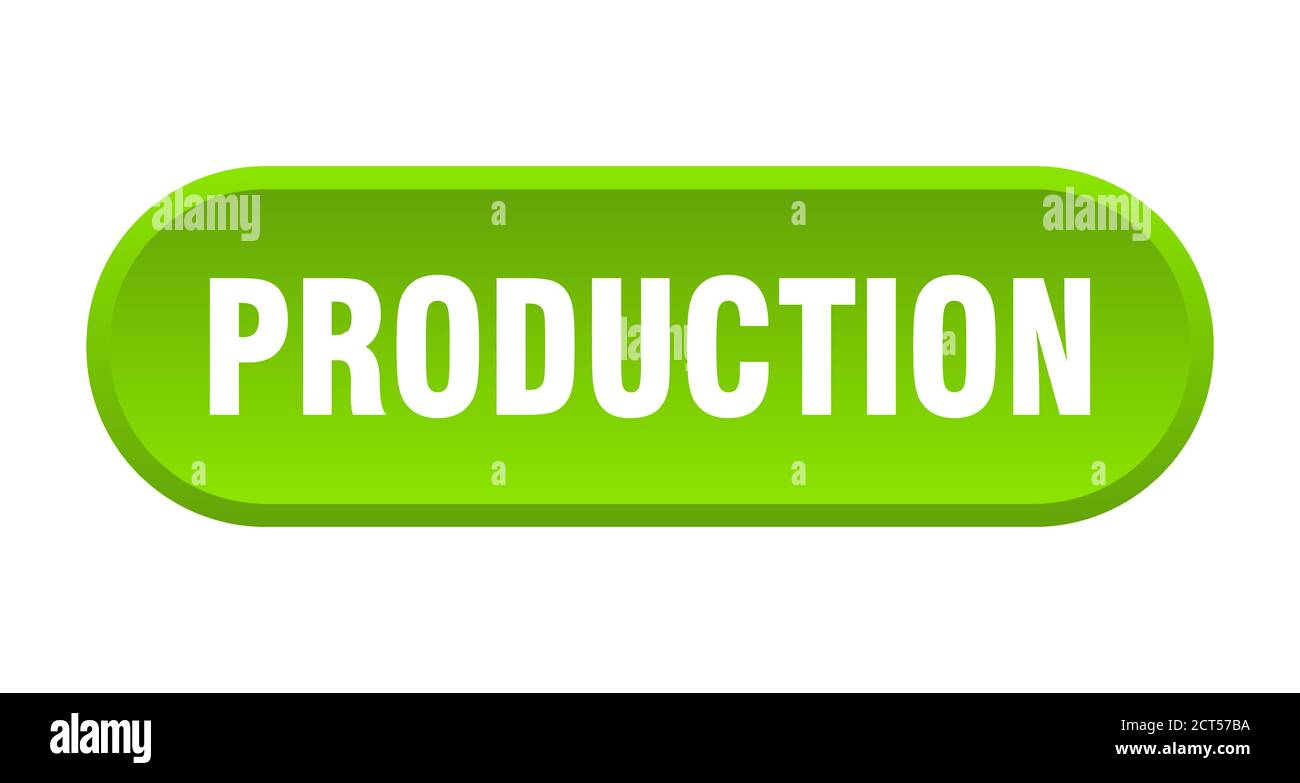 production button. rounded sign isolated on white background Stock ...