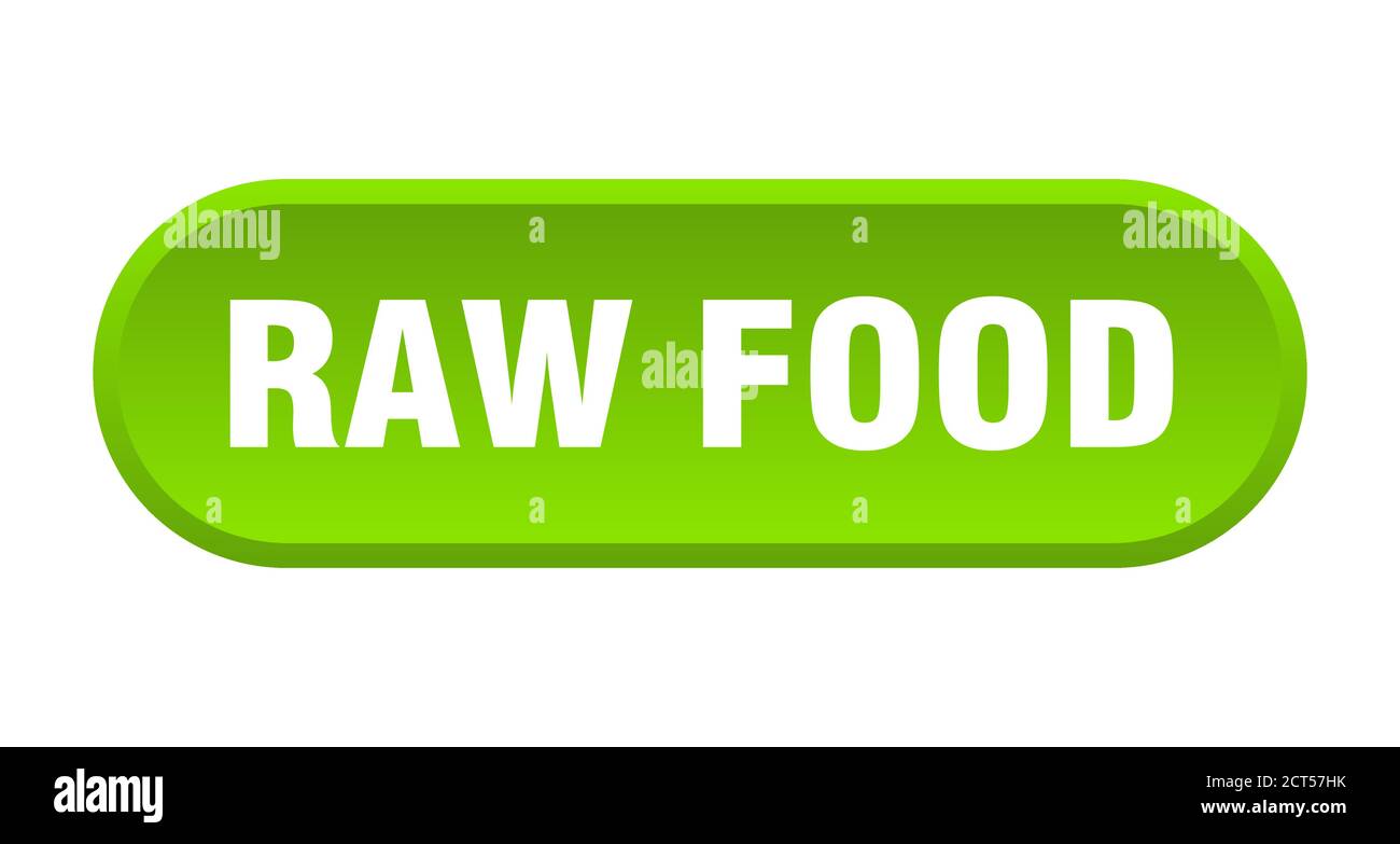 raw food button. rounded sign isolated on white background Stock Vector ...