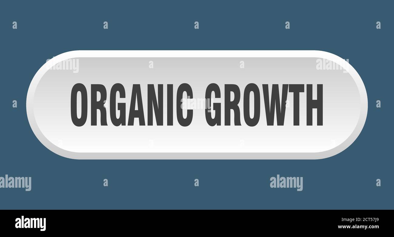 organic growth button. rounded sign isolated on white background Stock ...