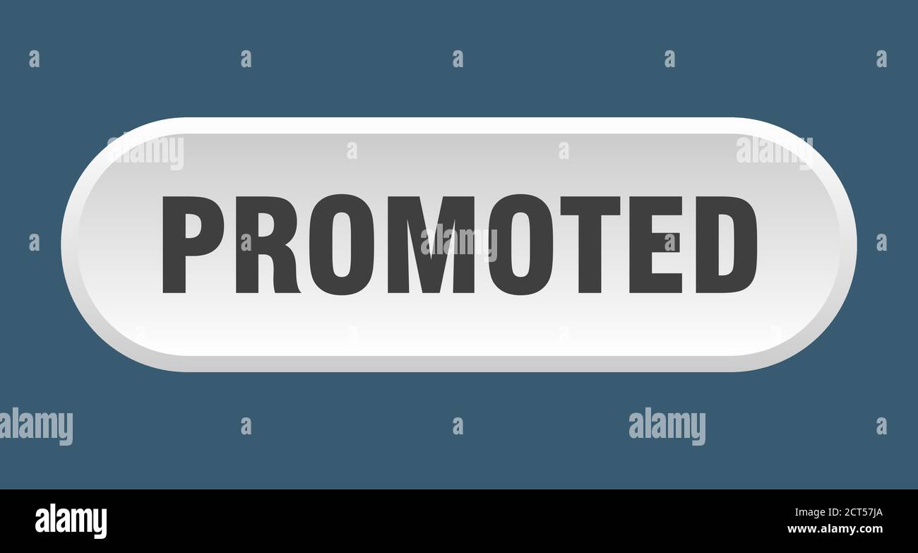 promoted button. rounded sign isolated on white background Stock Vector ...