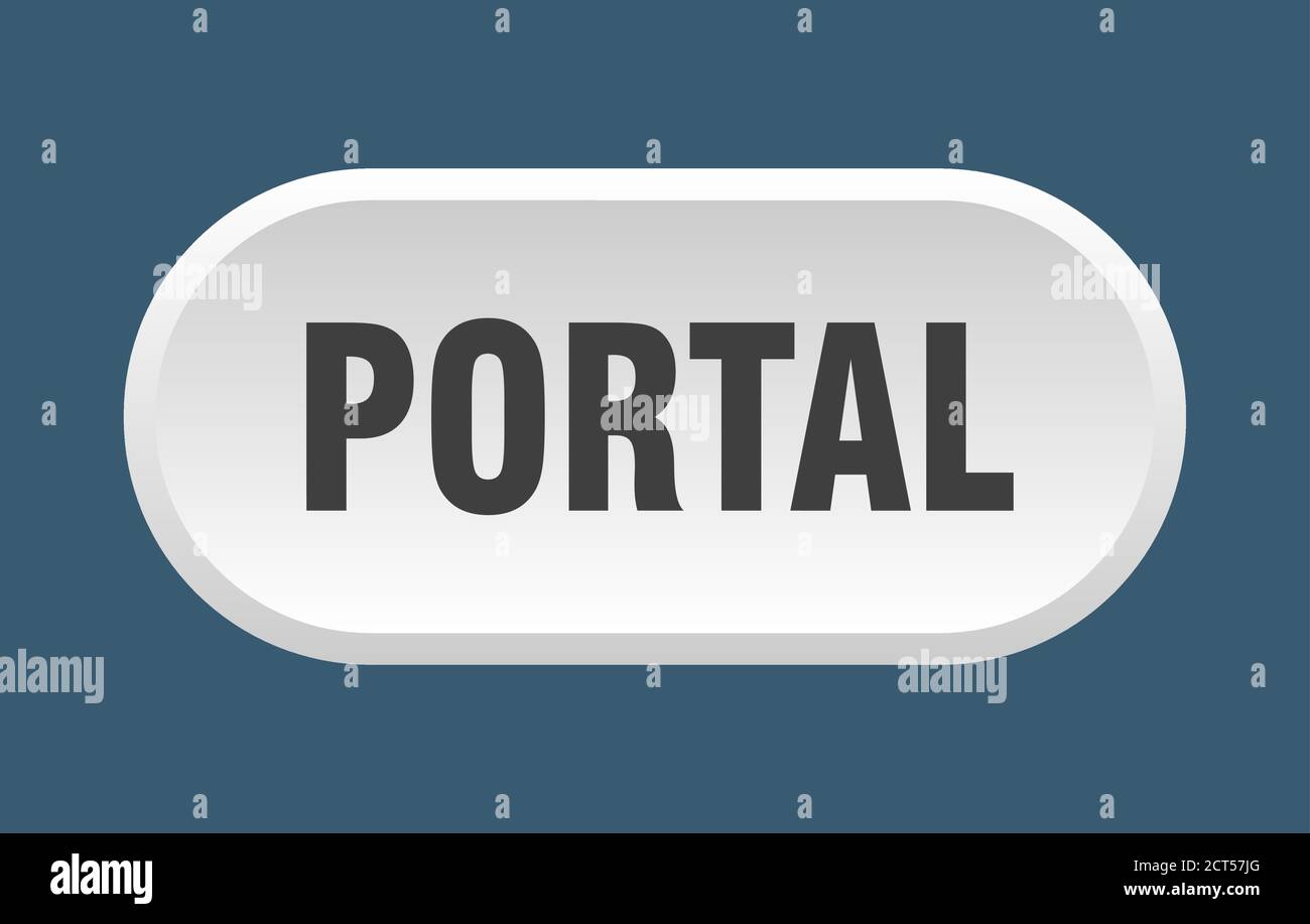portal button. rounded sign isolated on white background Stock Vector ...