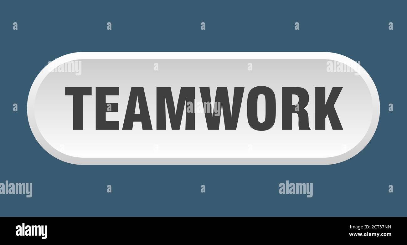 teamwork button. rounded sign isolated on white background Stock Vector ...