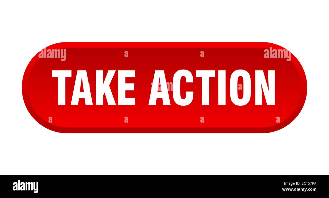 take action button. rounded sign isolated on white background Stock ...