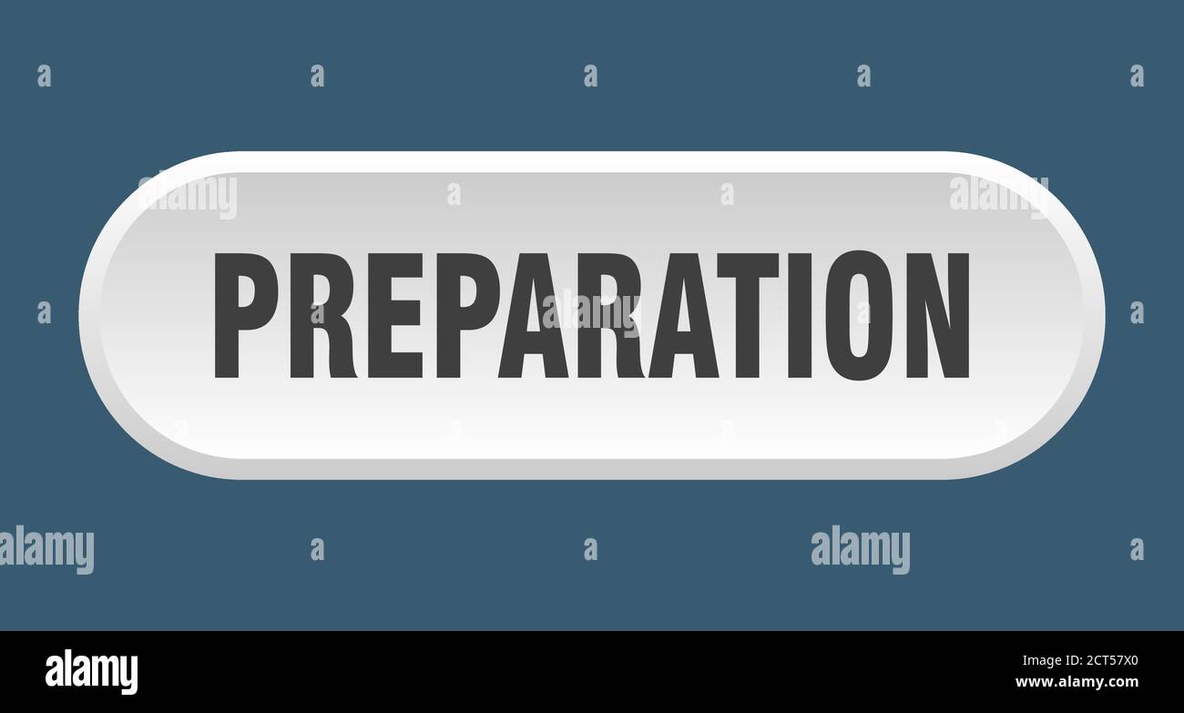 preparation button. rounded sign isolated on white background Stock ...