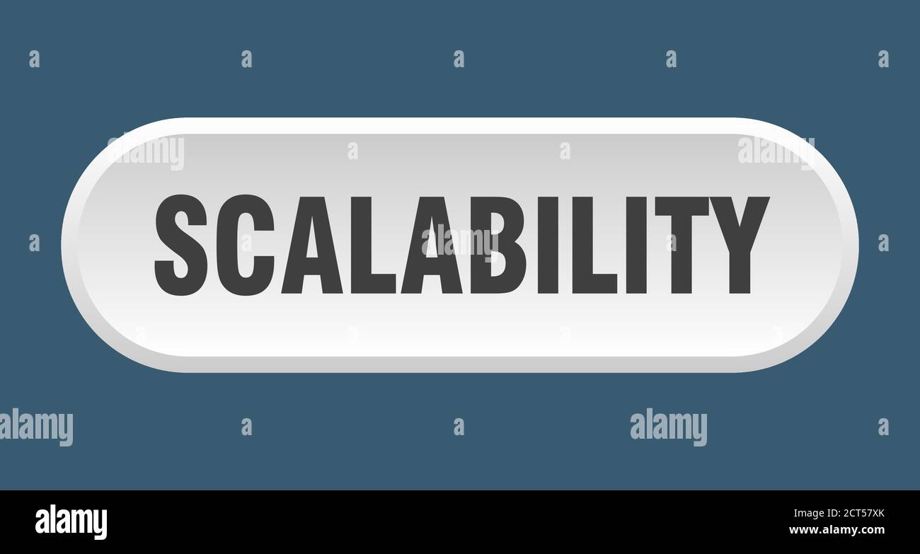 scalability button. rounded sign isolated on white background Stock ...
