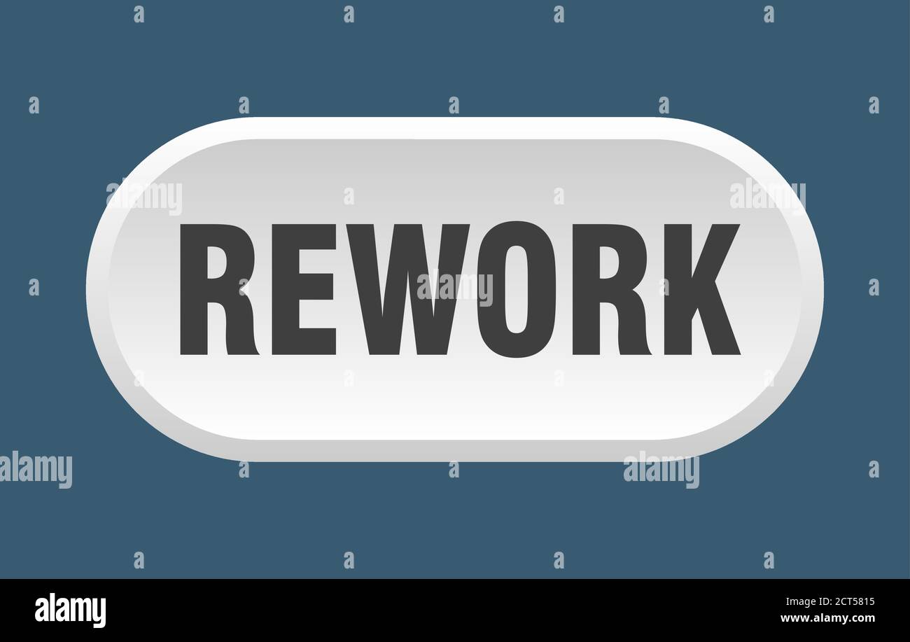 rework button. rounded sign isolated on white background Stock Vector ...