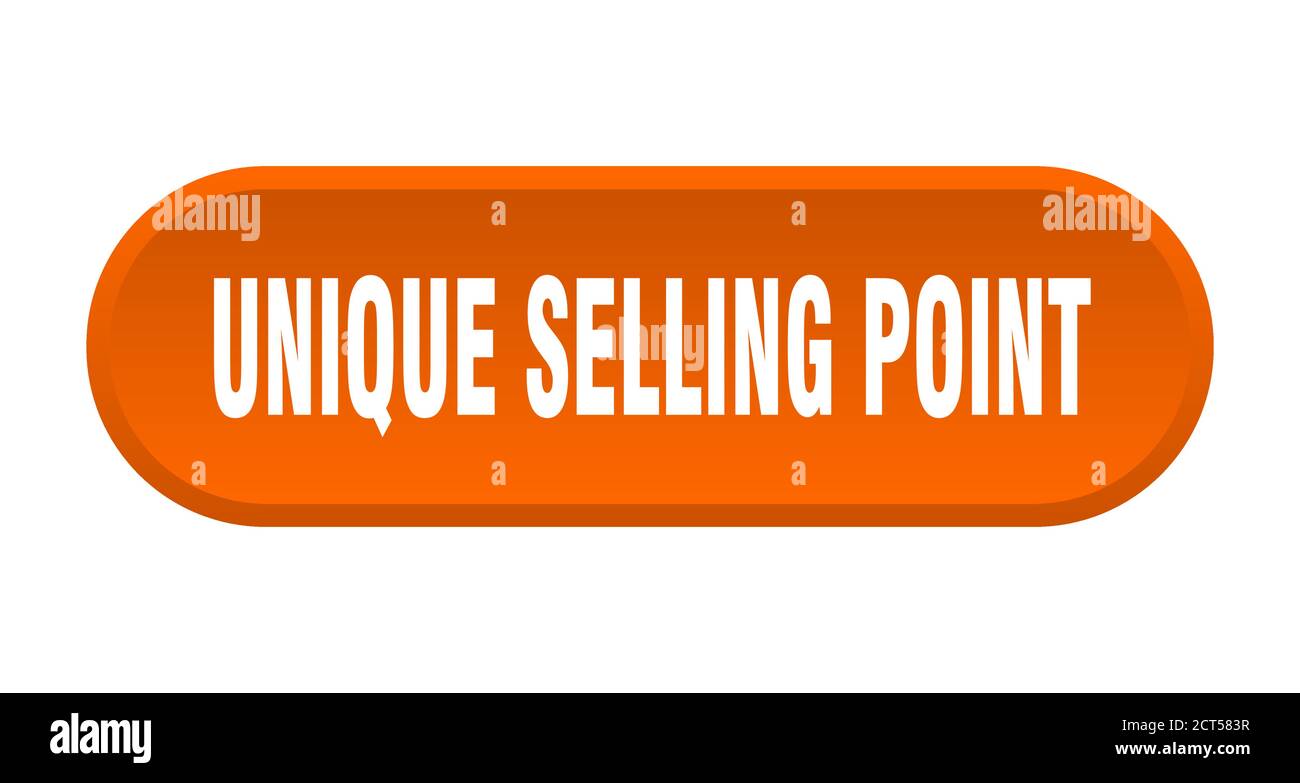 unique selling point button. rounded sign isolated on white background ...