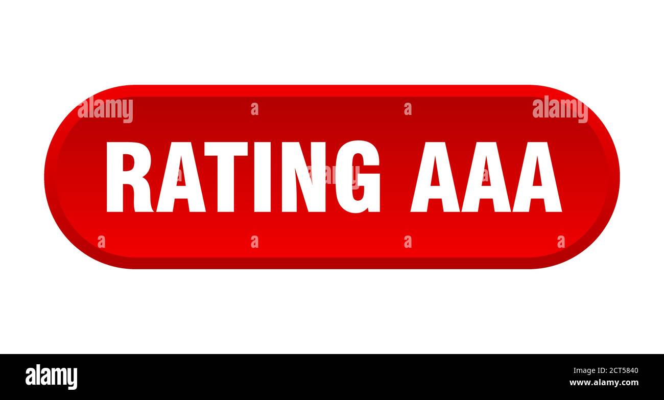 rating aaa button. rounded sign isolated on white background Stock ...