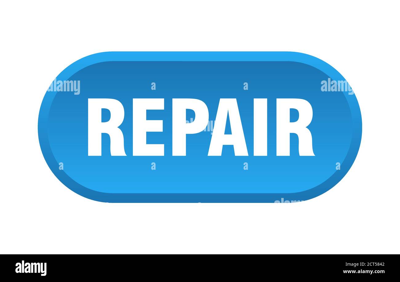 repair button. rounded sign isolated on white background Stock Vector ...