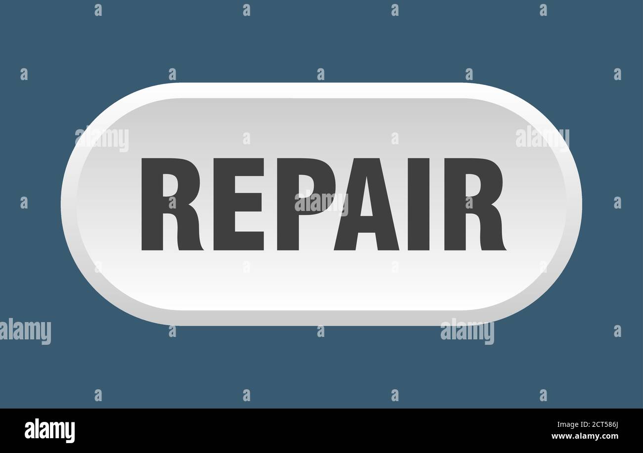 repair button. rounded sign isolated on white background Stock Vector ...