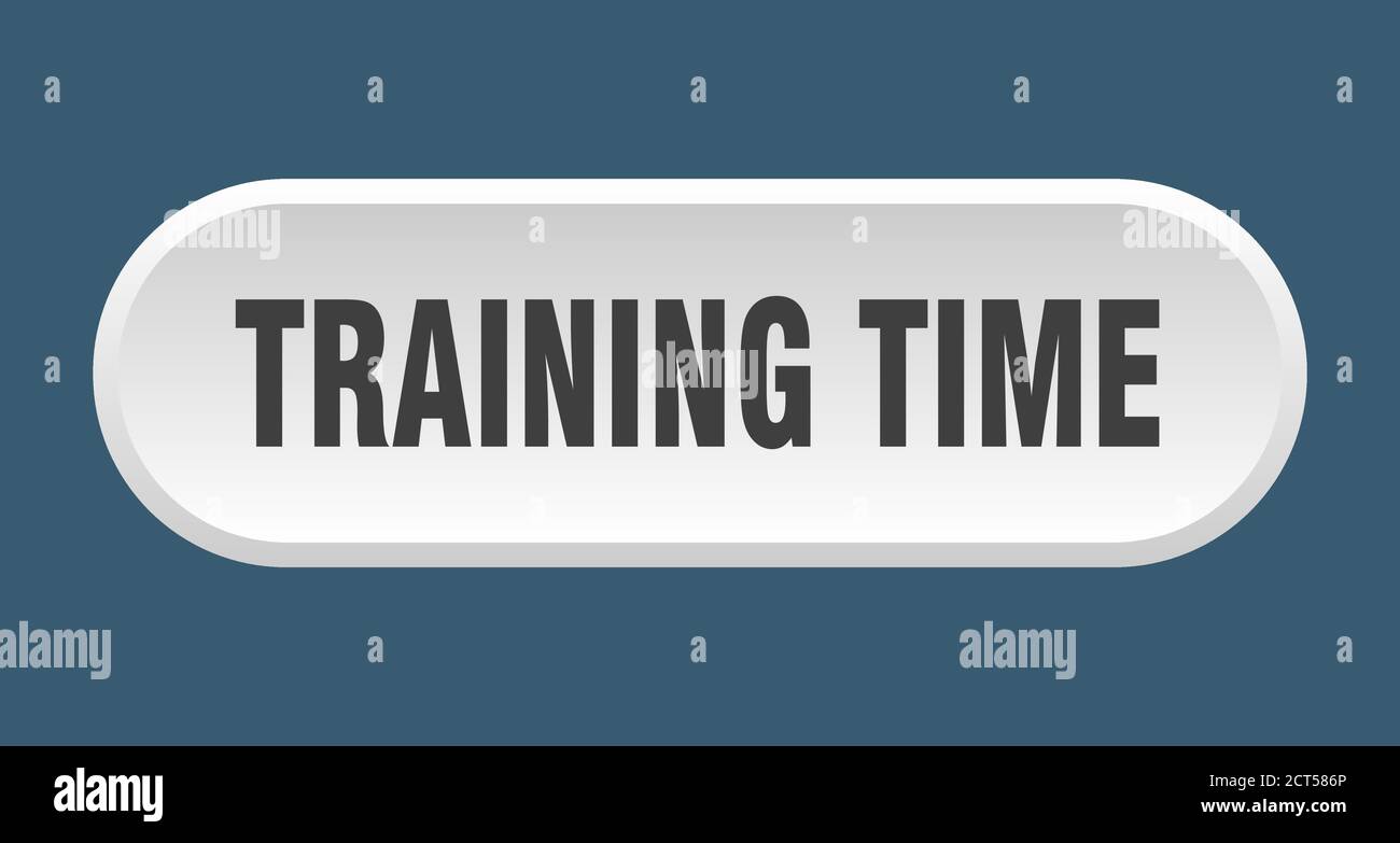 training time button. rounded sign isolated on white background Stock ...