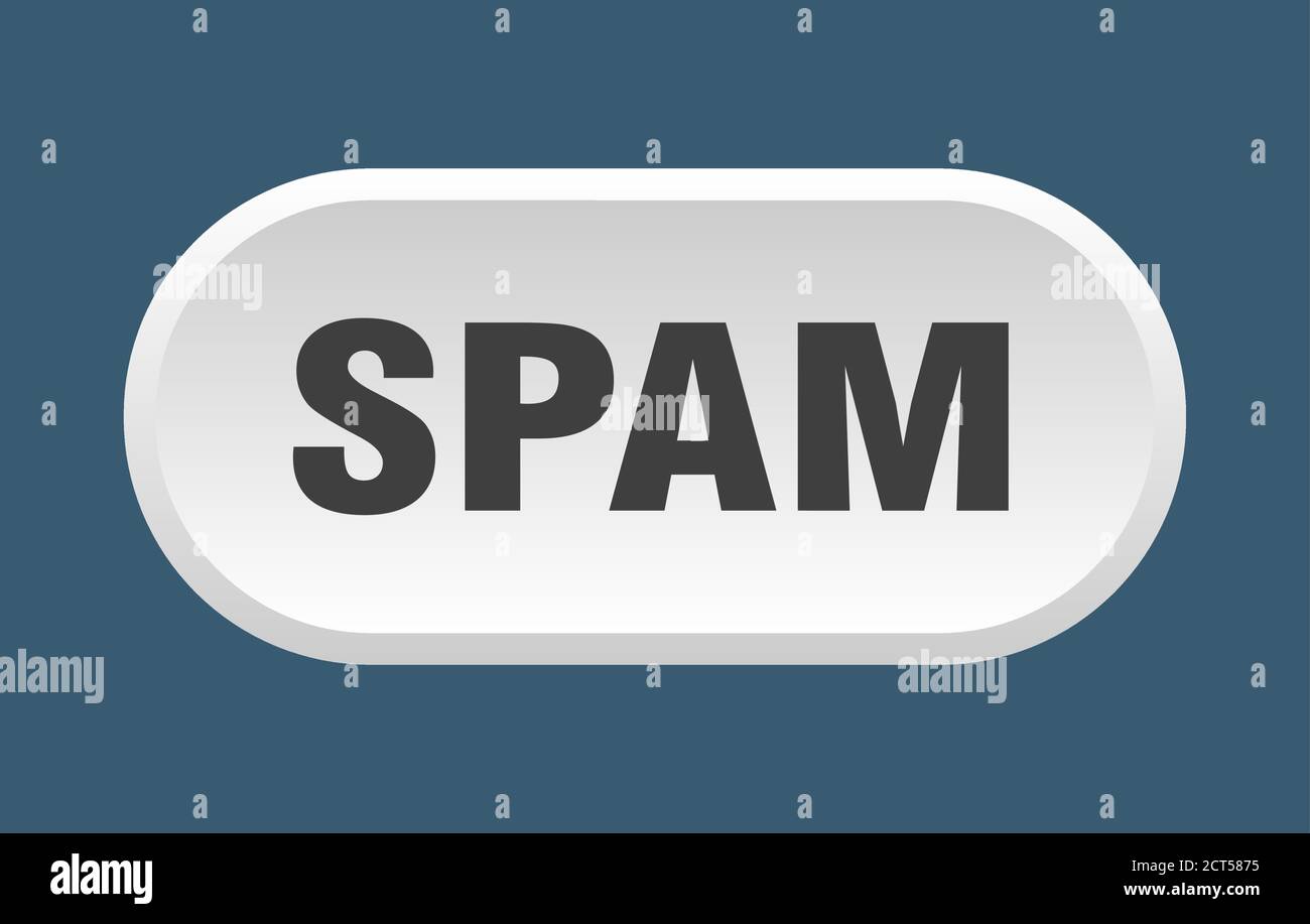 spam button. rounded sign isolated on white background Stock Vector ...