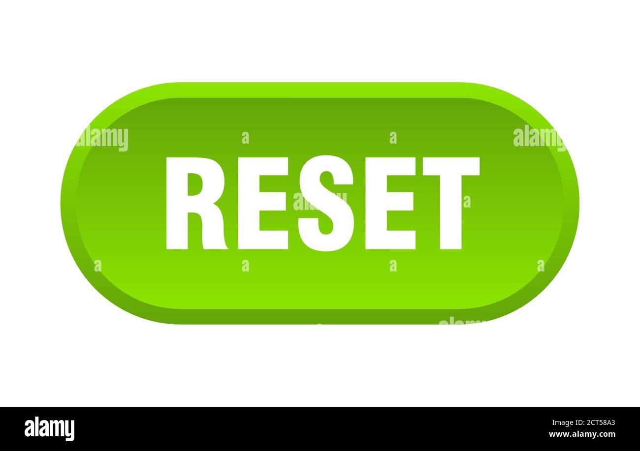 reset button. rounded sign isolated on white background Stock Vector ...