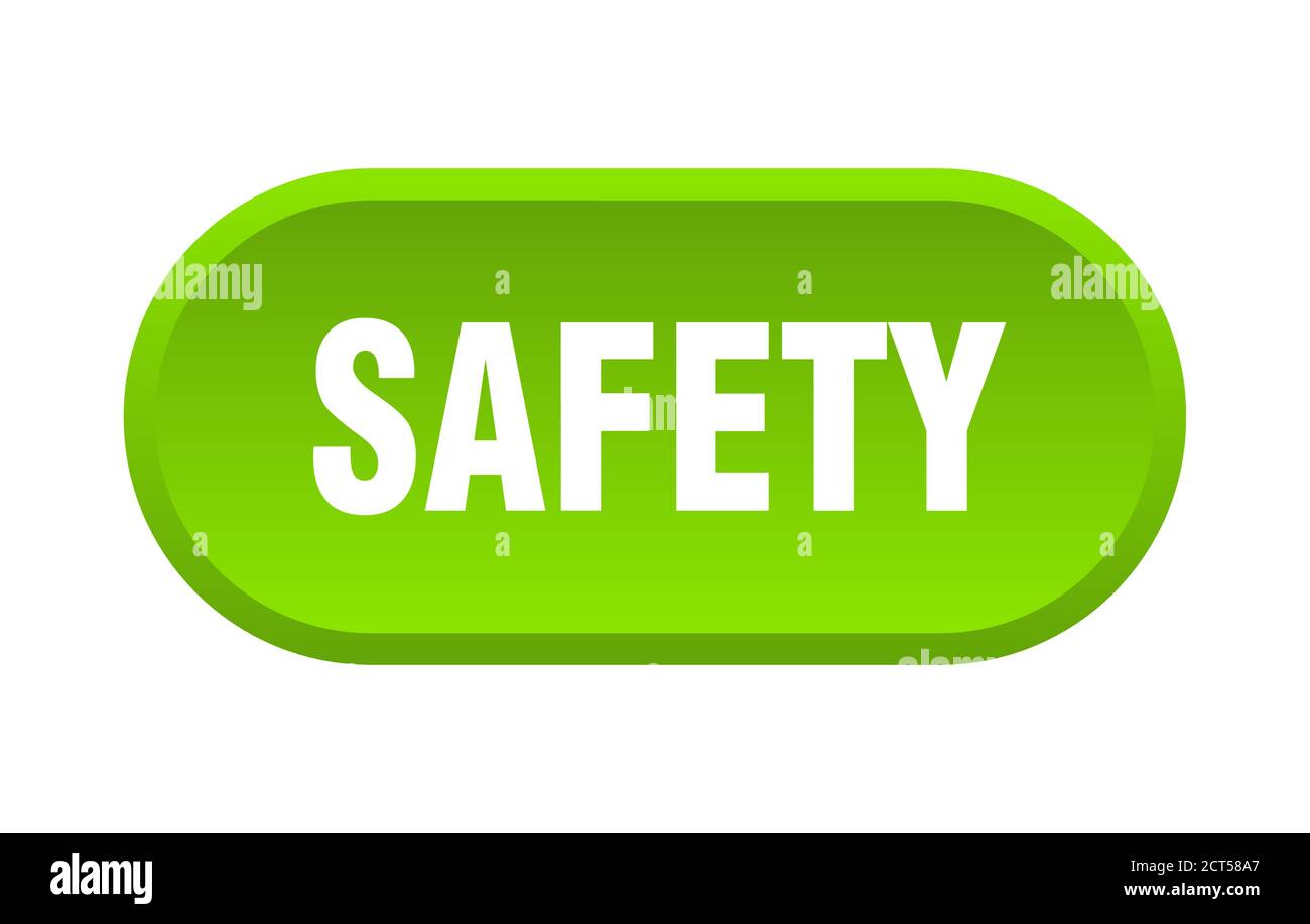 safety button. rounded sign isolated on white background Stock Vector ...