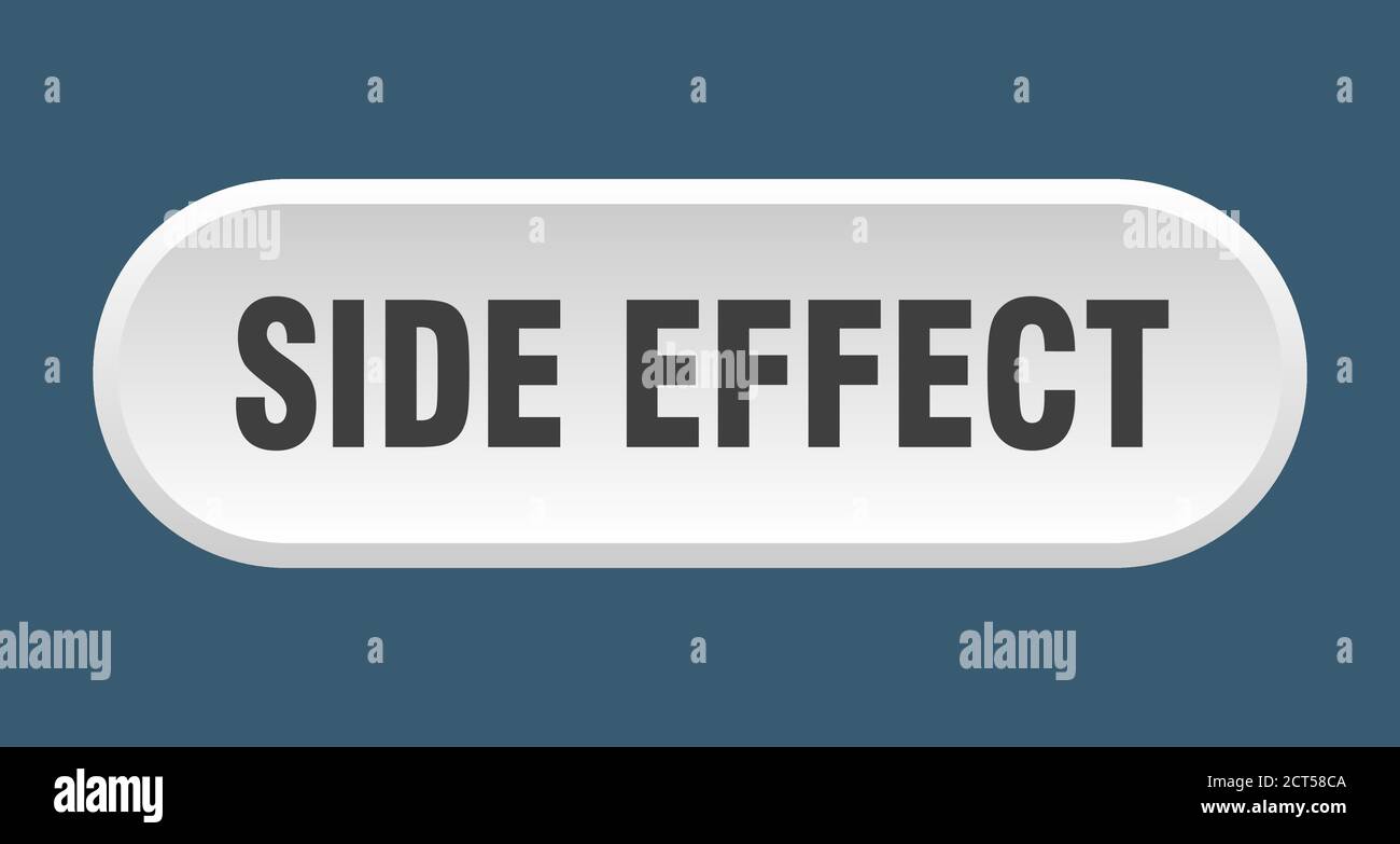 side effect button. rounded sign isolated on white background Stock ...
