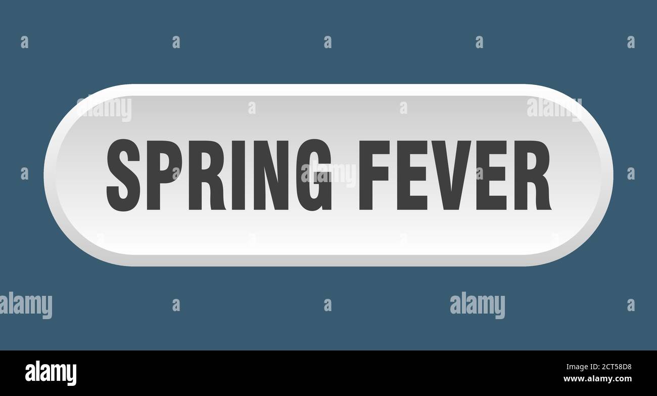 spring fever button. rounded sign isolated on white background Stock ...