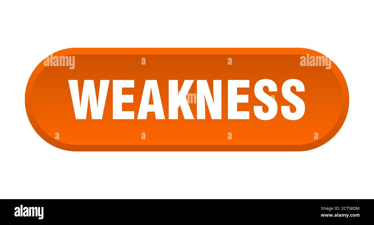 weakness button. rounded sign isolated on white background Stock Vector ...