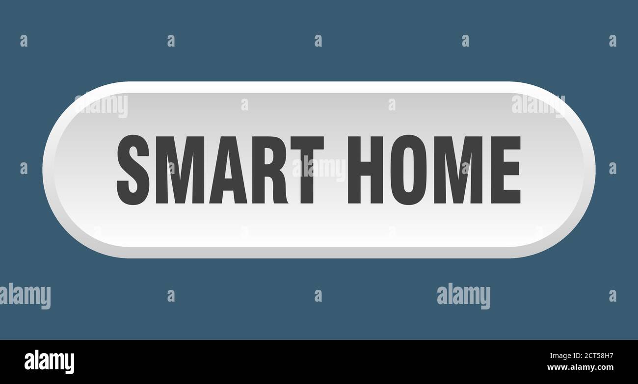 smart home button. rounded sign isolated on white background Stock ...