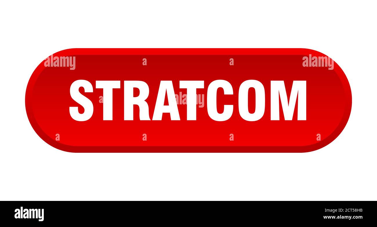 stratcom button. rounded sign isolated on white background Stock Vector ...