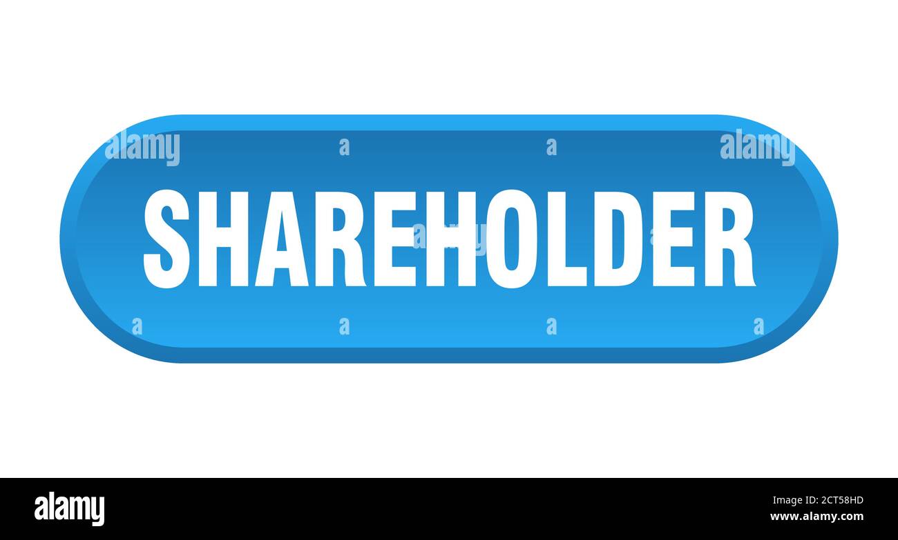 shareholder button. rounded sign isolated on white background Stock ...